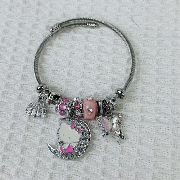Jewelry | 457 Pink Hello Kitty Bracelet Cute | Poshmark